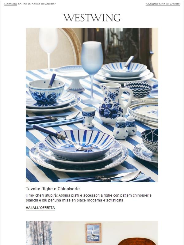 Westwing: Tavola Righe&Chinoiserie | Camera Orientale | Jekoo