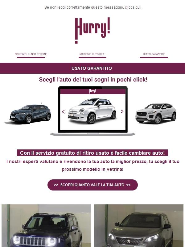Hurry: Dai valore al tuo usato, cambia auto a partire da 12.900€: Jeep ...