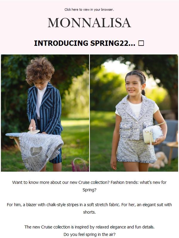 Monnalisa: INTRODUCING SPRING22… | Jekoo