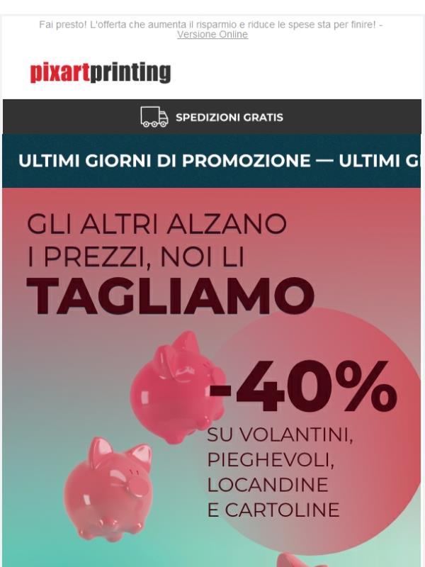 Pixartprinting: È ora di dare un taglio netto ai prezzi: volantini ...