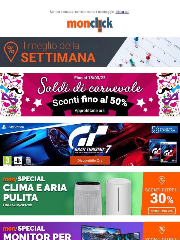 Le migliori offerte della settimana di Monclick sono qui! | Jekoo
