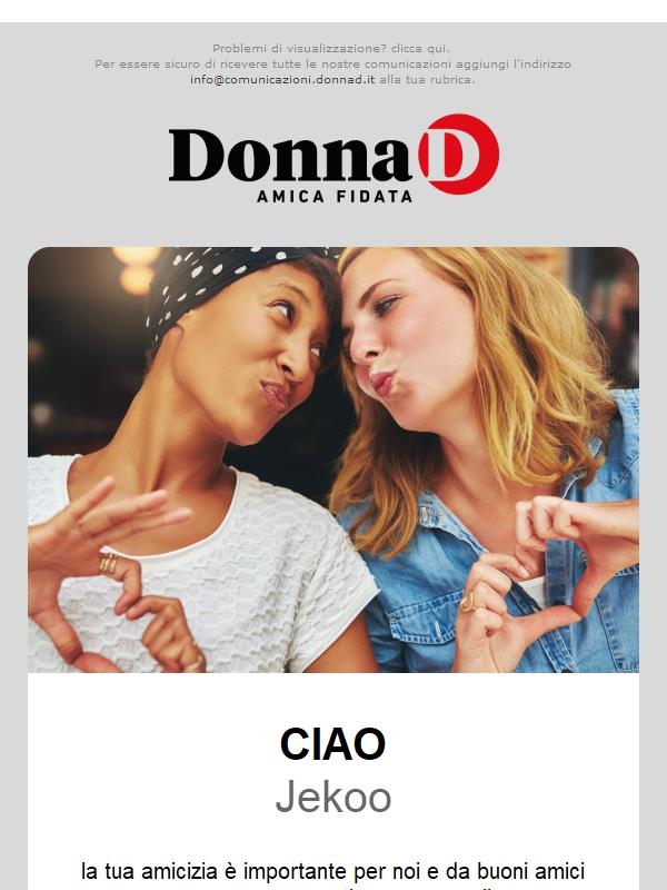 DonnaD: Completa il tuo profilo e ricevi un Codice della Fortuna | Jekoo