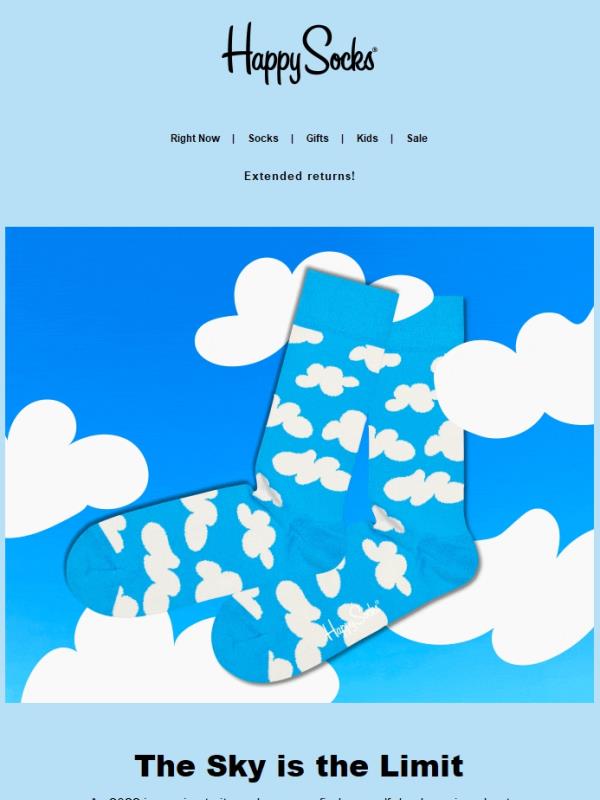 Happy Socks: Cloud socks to start 2023! | Jekoo