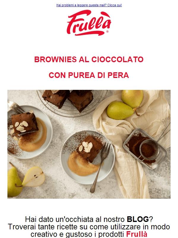 Frullà: Brownies natalizi con purea di pera | Jekoo
