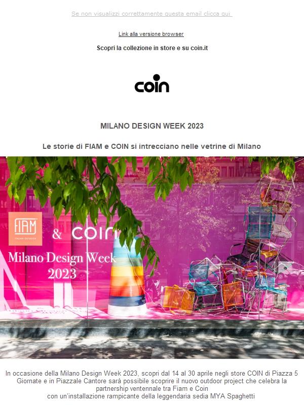 Coin: MILANO DESIGN WEEK 2023 | Jekoo
