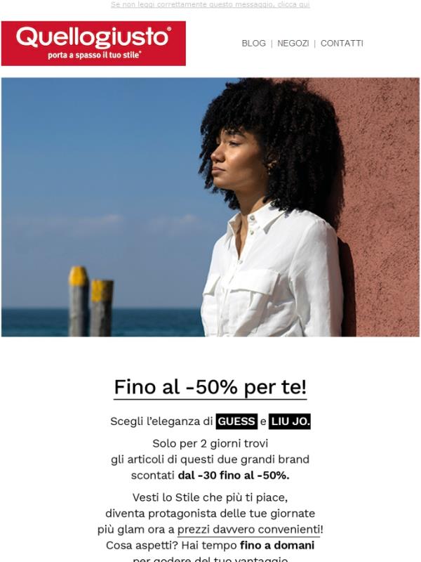 Quellogiusto: GUESS e LIU JO scontatissimi! | Jekoo