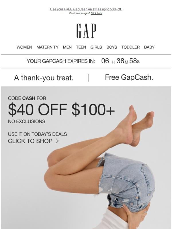 Use your FREE GAPCASH before it's TOO LATE | Jekoo