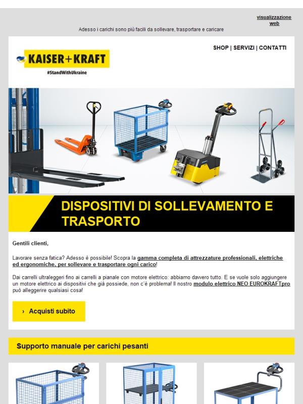 KAISER+KRAFT: Dispositivi di sollevamento e trasporto elettrici ed ergonomici | Jekoo
