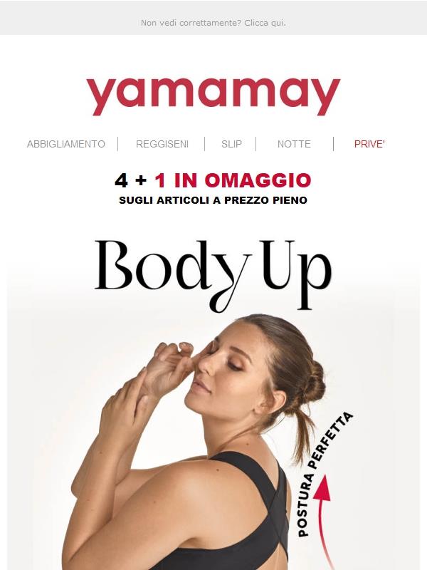 Yamamay: Scopri Body Up. Il primo body che modella e sostiene | Jekoo
