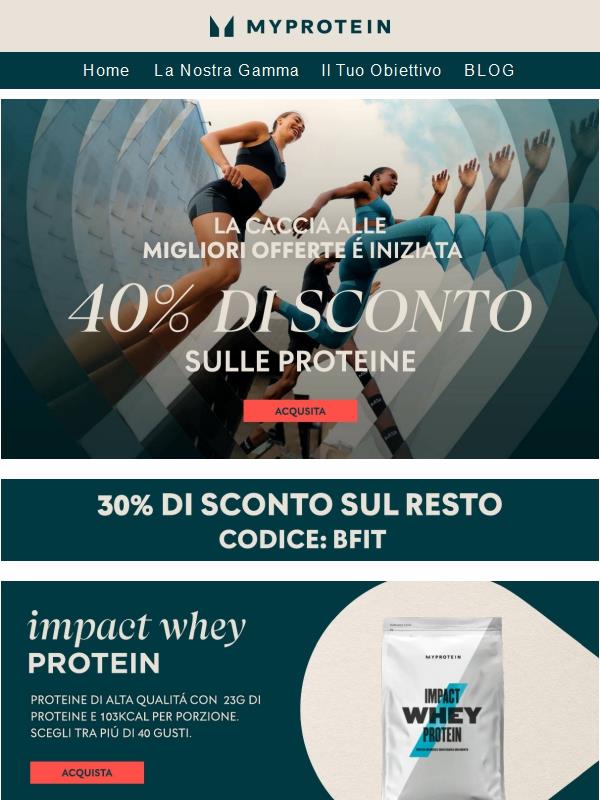 Myprotein: PROTEINE 40% di Sconto | Jekoo