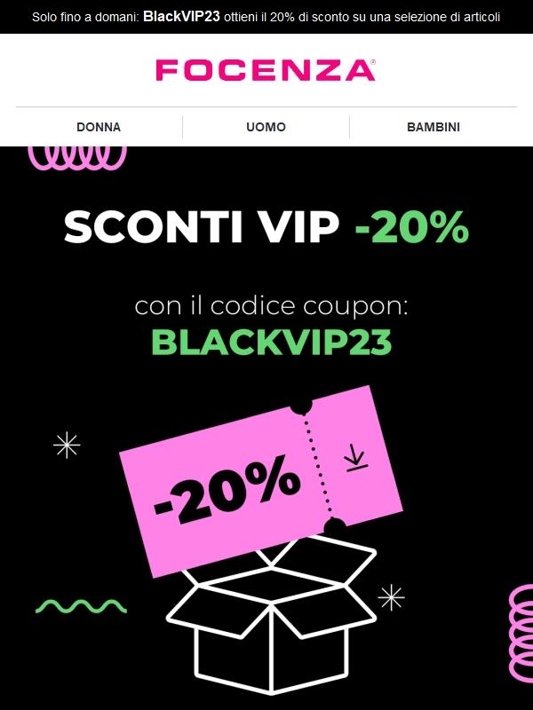 Focenza: 20% di sconto in anteprima per il Black Friday | Jekoo
