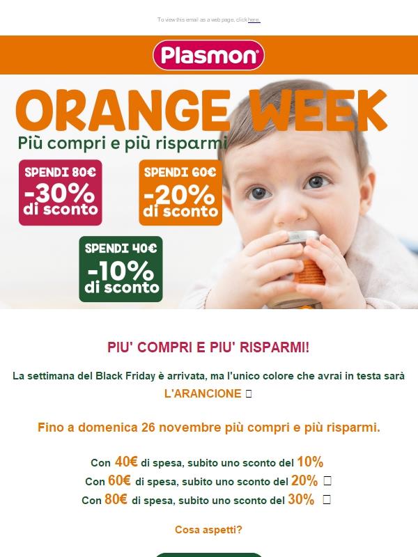 ORANGE WEEKS Plasmon: Nuove soprese | Jekoo