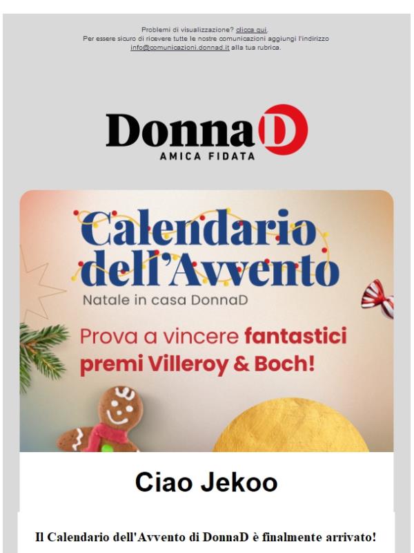 DonnaD: Prova a vincere fantastici premi firmati Villeroy & Boch | Jekoo