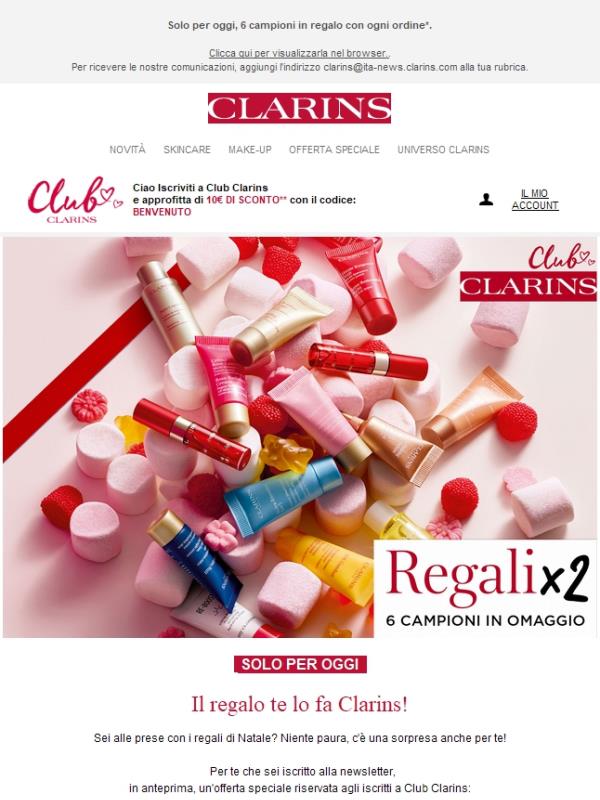 Anteprima Club Clarins: 6 campioni in regalo! | Jekoo
