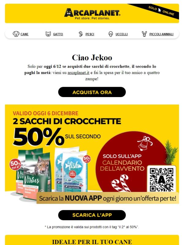 Arcaplanet: Compra due sacchi, il secondo lo paghi la metà! | Jekoo