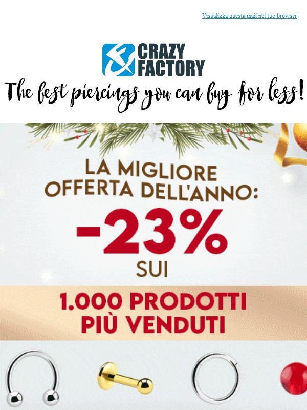 Crazy Factory: Concludi l'anno con una marcia in più: 23% nella ...