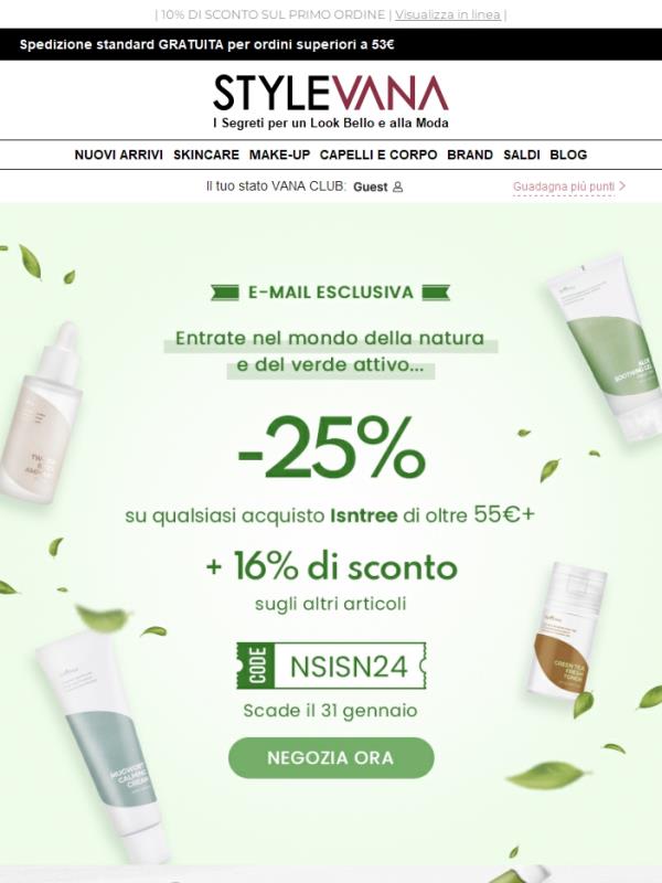 Stylevana: Speciale Isntree: Fino al 25% di sconto! | Jekoo