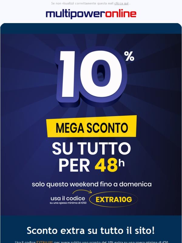 Multipower Online: -10% extra su TUTTO per 48h | Jekoo