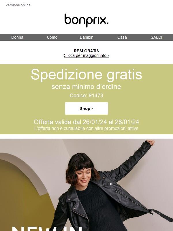 bonprix: Spedizione GRATIS per te NEW IN | Jekoo