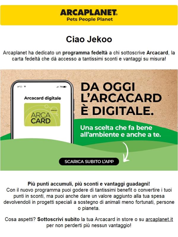 Arcaplanet: Un mondo di offerte e vantaggi per i possessori di Arcacard ...