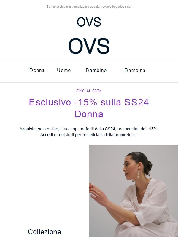 OVS: Esclusiva online: -15% sulla Collezione Donna! | Jekoo
