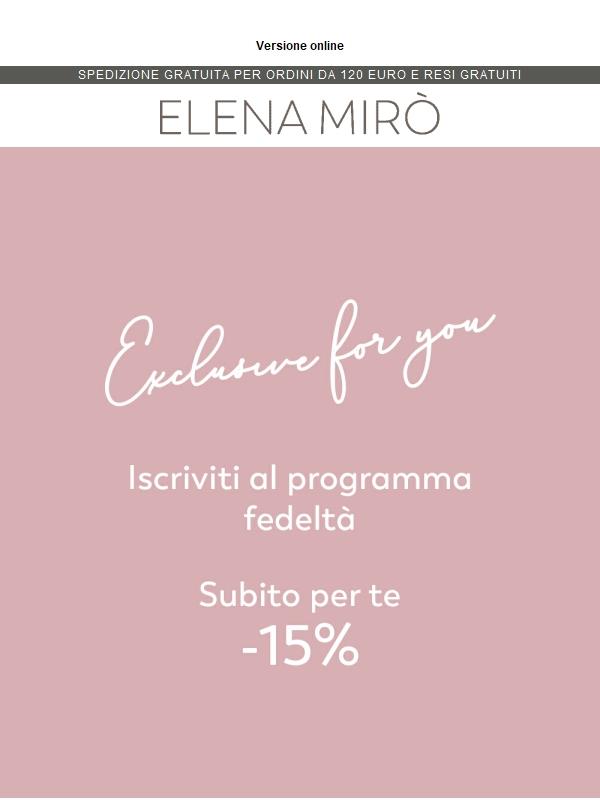 Elena Mirò: Exclusive for you -15% sulla nuova collezione | Jekoo