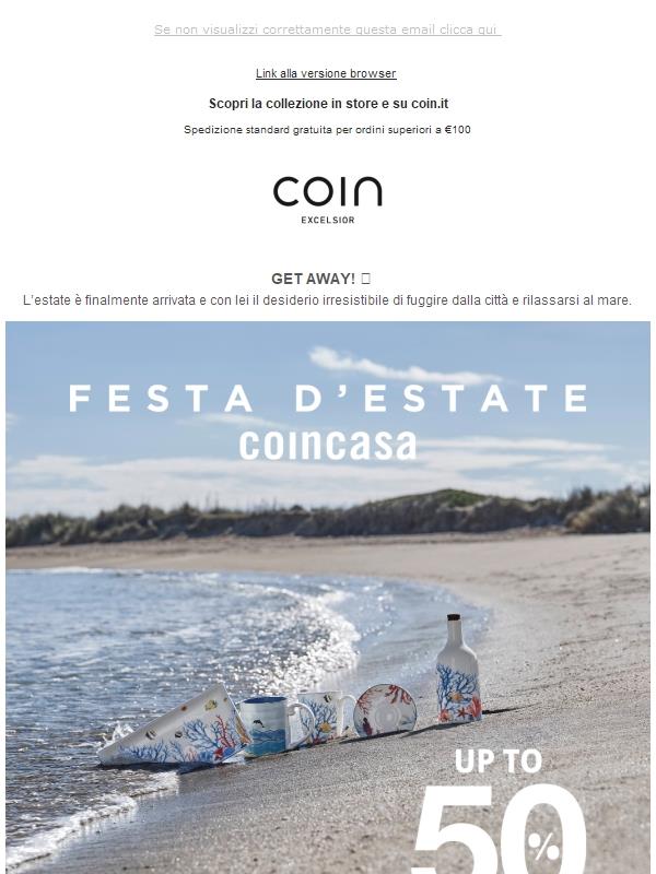 Coin: Summer escape! Festa d'Estate up to 50% | Jekoo