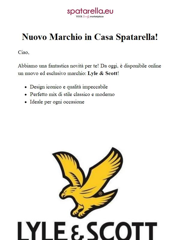 Novità in Casa Spatarella: Benvenuto Lyle & Scott! | Jekoo