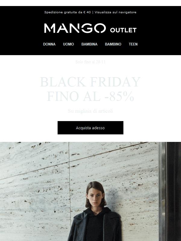 Mango Outlet: Fino al -85% nel Black Friday | Jekoo
