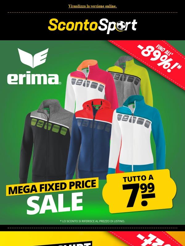 ScontoSport: MEGA PREZZO FISSO TUTTE le giacche e le felpe Erima SOLO 7 ...