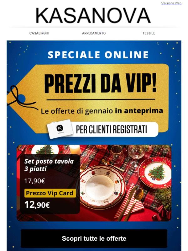 Kasanova: PREZZI DA VIP per clienti registrati | Jekoo