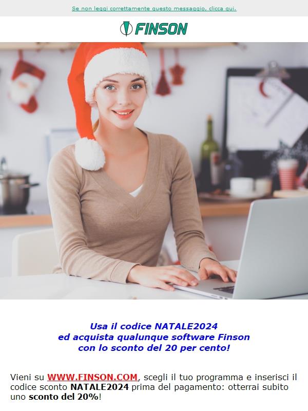Buone feste da Finson: ecco il codice sconto per il tuo nuovo software ...