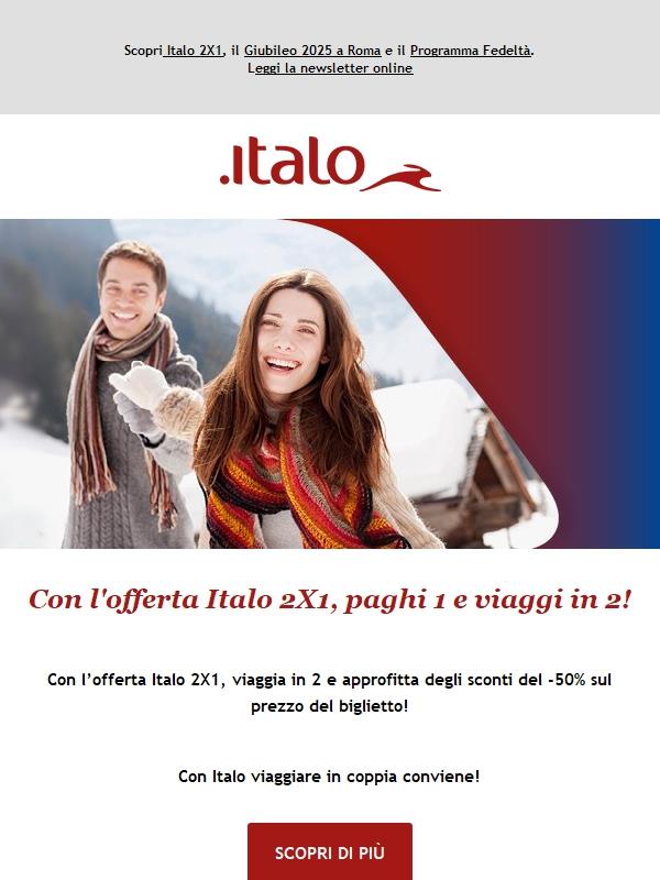 Italo 2X1 Summer Edition: approfitta del -50% per le tue prossime vacanze! | Jekoo