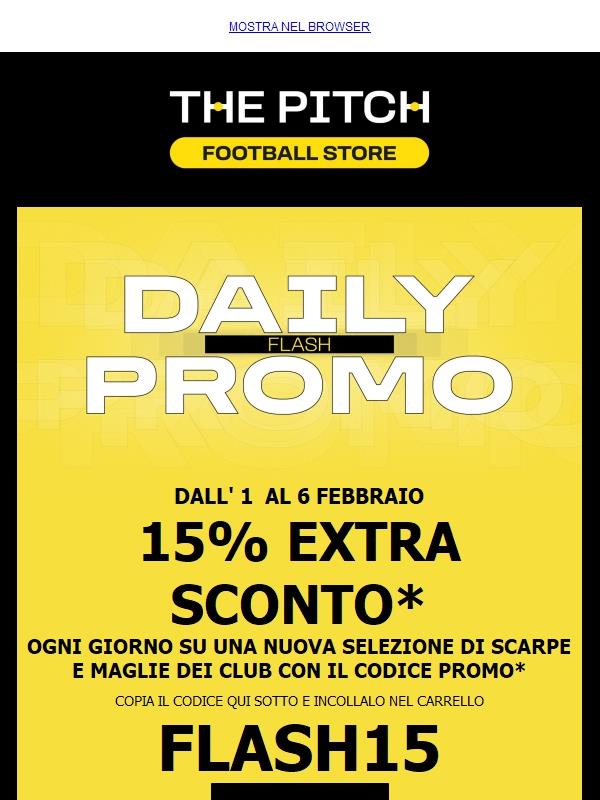 The Pitch Football Store: DAILY FLASH PROMO fino al 6 feb, ogni giorno ...
