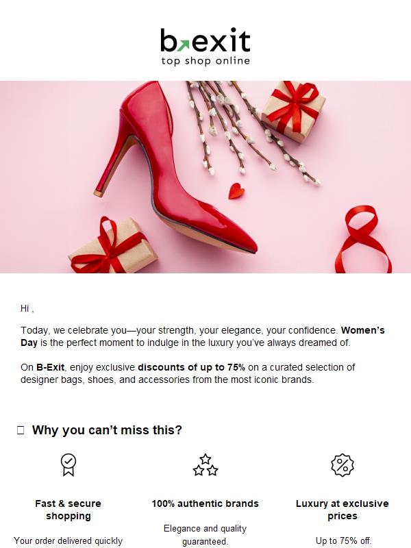 B-Exit: Celebrate Women’s Strength: Up to 75% Off Just for You! | Jekoo