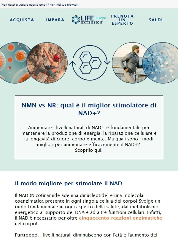 Life Extension Europe: NMN vs NR: qual è il miglior stimolatore di NAD+ ...
