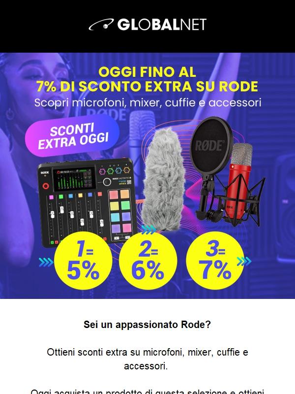 Globalnet Shop: Sconto Extra Rode: Equipaggiati al meglio! | Jekoo