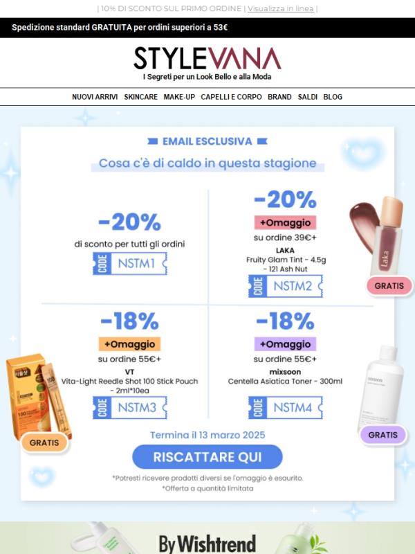 Stylevana: In arrivo HOT Gift + 18 - 20% di sconto | Jekoo