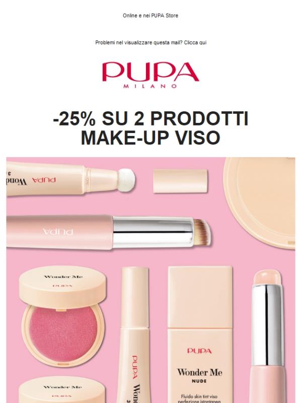 PUPA: Ultimi giorni -25% su 2 prodotti | Jekoo