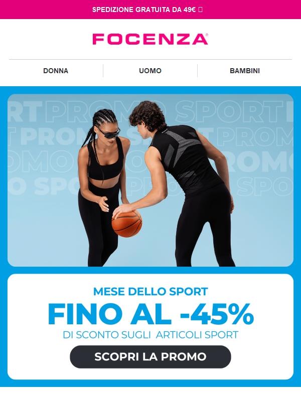 Focenza: Promo sport: fino al -45% 勞 | Jekoo