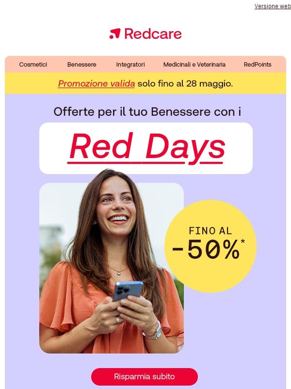 Redcare: Risparmia fino al 50% con i Red Days: approfitta dell'offerta ...
