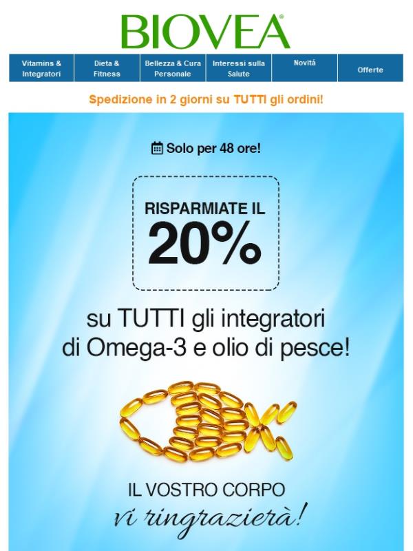 Biovea: Ottieni il 20% di Sconto su Olio di Pesce e Omega! | Jekoo