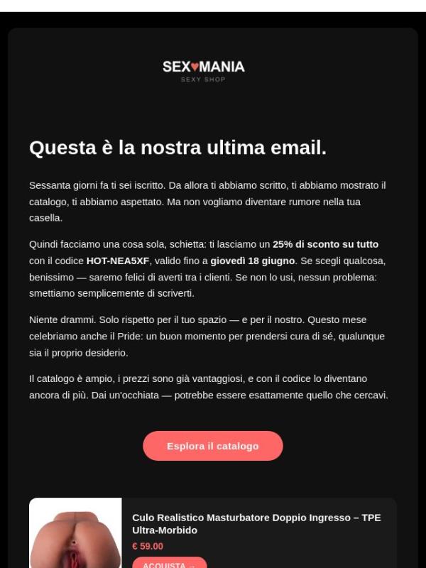 Sexomania: Un'offerta sola. Poi silenzio. | Jekoo