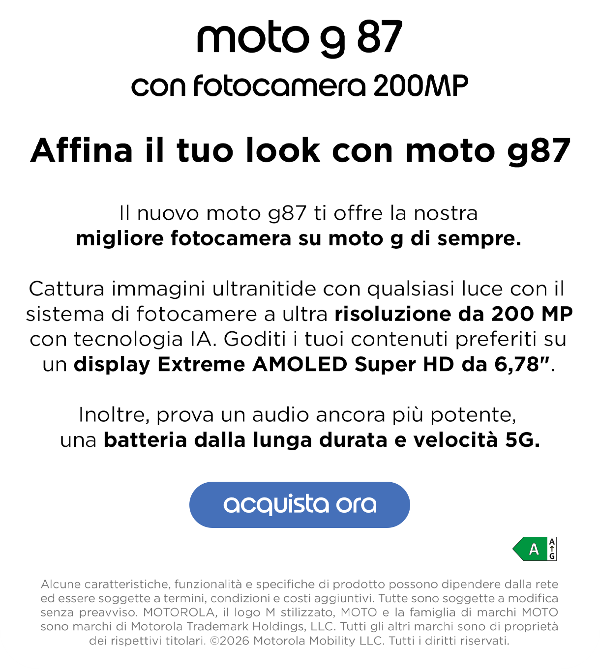 Comet: NOVITÀ | MOTOROLA g87 | Jekoo